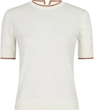 Max Mara Pull col rond en soie et laine