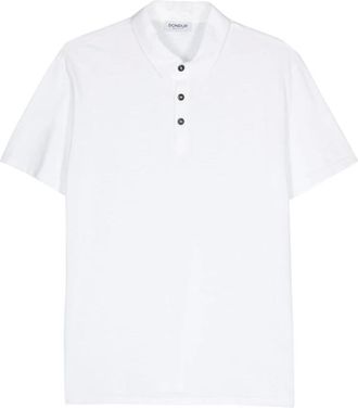 Dondup Homme, Tops, Blanc, Taille: XL Polo Coupe Standard en Jersey Flamm&eacute;