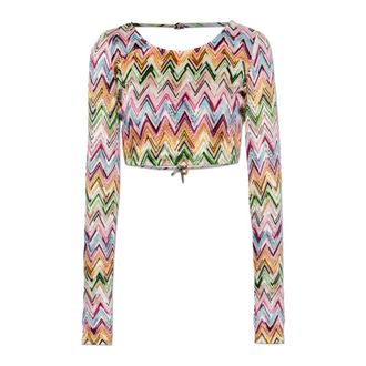 Missoni Kurzes Langarmshirt - - Tops - Damen - Mehrfarbig - S
