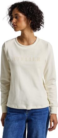 Street One Damen Feincord-Shirt mit Wording