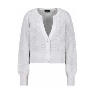 Monari Feinstrick-Cardigan - - Knitwear - Damen - Grau - 2XL