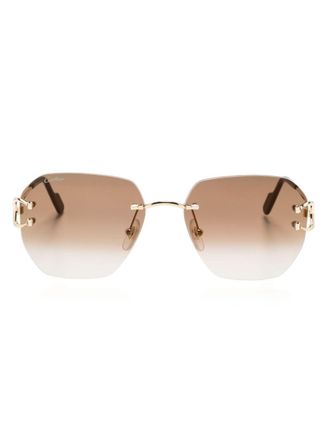 Cartier lunettes de soleil Signature C - Or
