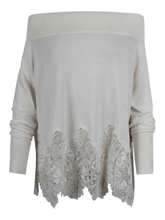 Ermanno Scervino U-Boot-Pullover - Wei&szlig;