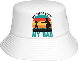 Generic Funky Chapeau de Soleil Mon Premier Amour, Mon père Chapeaux de Visière Personnalisé Bobs Homme pour Filles Femmes Vacances