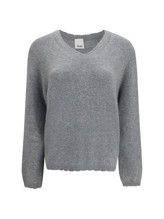 Allude Superfine Cashmere Sweater - Gray