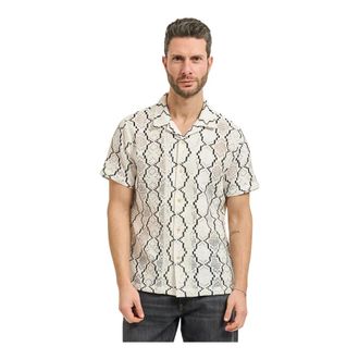 Guess Homme, Chemises, Blanc, Taille: L Chemise Crochet&eacute;e
