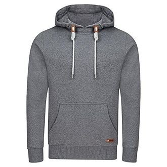 Riverso RIVLuca Pull à Capuche pour Homme avec Poches Kangourou, Coupe Normale, Coton, Gris, Vert, Bleu, Noir, Rouge - Grey Melange Standard 2 (23300) - XL