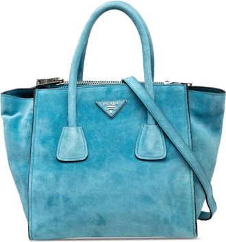Prada petit sac à main Scamosciato Twin Pocket (2000-2025) - Bleu