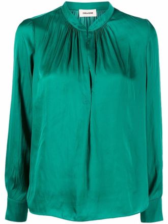 Zadig&Voltaire blouse Tink en satin - Vert