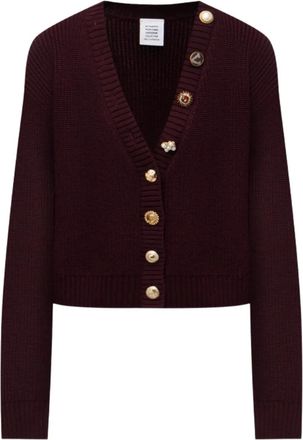VETEMENTS embellished V-neck cardigan - Rot