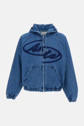 Arte Jeansjacke Mit Kapuze Und Logo