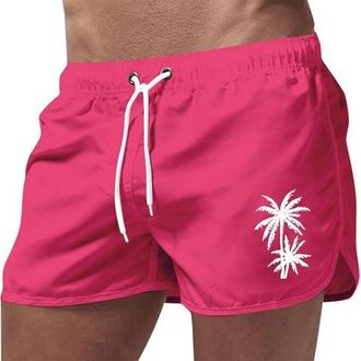 Generic Short de bain hawa&iuml;en &agrave; s&eacute;chage rapide pour homme avec poches, rose vif, 3XL
