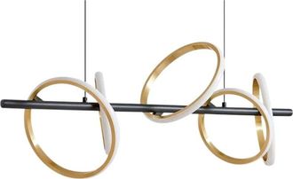 Lucande Neuwertig] Lucande Led Hängeleuchte Madu Hängelampe Leuchte Led Schwarz Metall 92,5 Cm Lang B-Ware