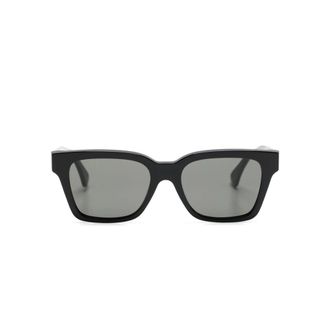 Retro Superfuture Schwarze Quadratische Rahmen Sonnenbrille Logo-Druck - - Accessories - Herren - Schwarzk - ONE SIZE