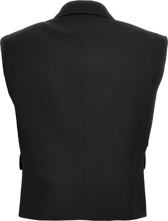 Dolce & Gabbana Double-Breasted Tuxedo Vest - Black