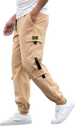 Generic Pantalon cargo pour homme - Noir - Stretch - Pantalon de yoga baggy - Pantalon de jogging slim - Pantalon de travail - Pantalon de randonn&eacute;e - Pantalo