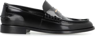 Alexander Wang Womens Loafers Carter Patent Leather Black Cow Hide