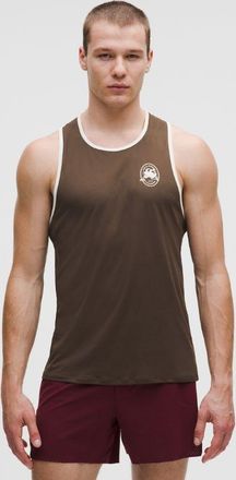 lululemon Fast and Free Perforated Stripe Tank Run Crew 1998 pour Hommes - Taille 2XL