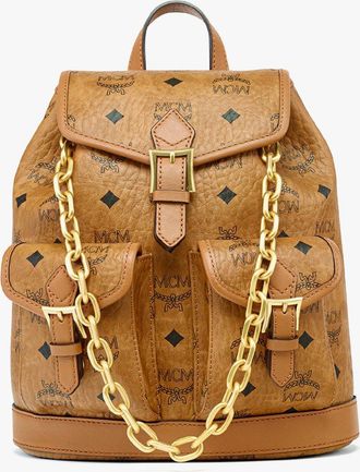 MCM Aren Rucksack mit Kordelzug in Visetos