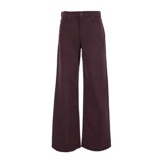 Mother The Rerun Zip Sneak - - Jeans - Damen - Rot - W28
