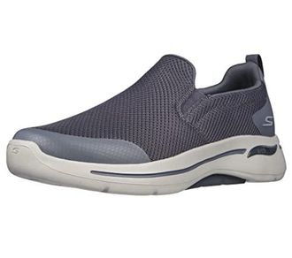 Skechers Homme Gowalk Arch Fit - Chaussures de Marche décontractées à Enfiler Basket, Charbon, 42.5 EU