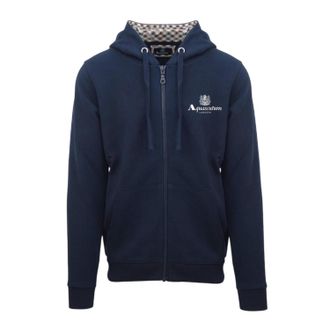 Aquascutum Active Hoodie mit durchgehendem Rei&szlig;verschluss f&uuml;r Herren (Marine)
