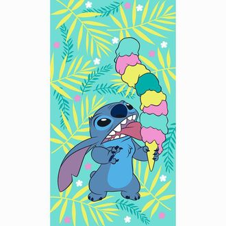 Disney Lilo & Stitch Strandtuch - Stitch Ice Cream Chill &Uuml;bergro&szlig;es Handtuch, Ma&szlig;e: 101,6 x 182,9 cm