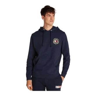 Tommy Jeans Homme, Sweatshirts et sweats &agrave; capuche, Bleu, Taille: 2XL SweaT-shirt ML Logo Coton