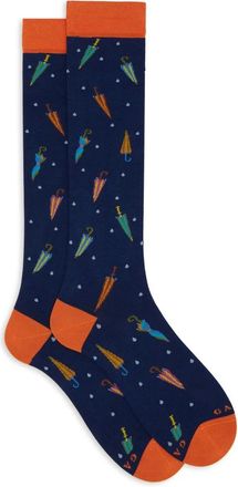 Gallo Gallo, Femme, Sous-vêtements, Multicolore, Taille: ONE Size Long Umbrella Pattern Socks