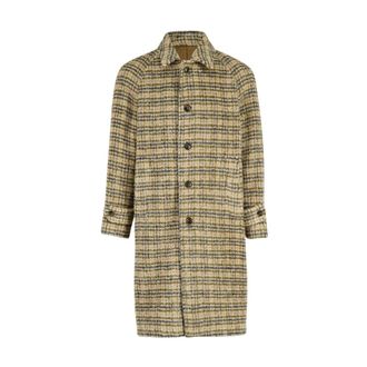 PIACENZA 1733 Piacenza 1733, Homme, Manteaux, Multicolore, Taille: XL Manteau Beige &agrave; Carreaux en Laine et Soie