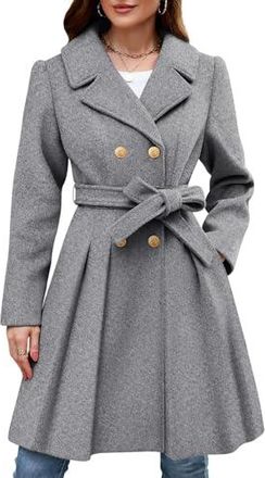 Generic Veste &agrave; capuche et manches longues avec fermeture &eacute;clair et doublure Sherpa pour femme pour lext&eacute;rieur d&eacute;contract&eacute;, gris, XXL