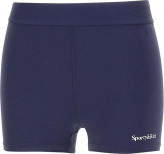 Sporty & Rich Femme, Shorts, Bleu, Taille: 38 FR Athletic Shorts