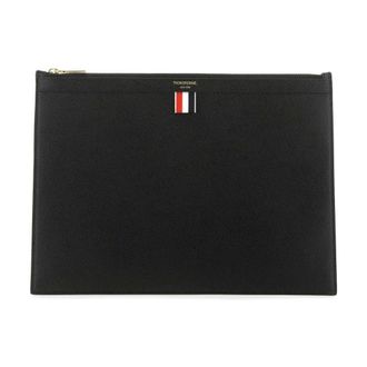 Thom Browne Stilvolle schwarze Leder Dokumentenmappe - - Bags - Herren - Schwarzk - ONE SIZE