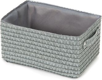 Compactor RAN9694 Lilou Aufbewahrungskorb mit Griff, 23 x 15 x 12 cm, Grau