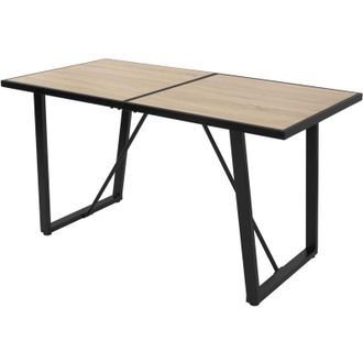 ML Design Ml-design - Esstisch 140x70x75 cm, Eiche Optik, Rechteckiger Esszimmertisch für 6 Personen, Industrieller Küchentisch, Wohnzimmertisch mit