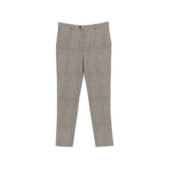 Circolo 1901 Chino Light Fleece Herringbone - Homme - Pantalons - Gris - Taille: L
