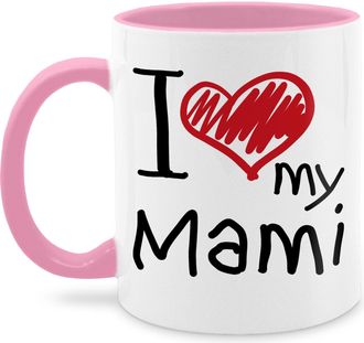 Shirtracer Tasse Tassen 325ml - Mama - I love my Mami - 325 ml - Rosa - mug saying mom muttertagstasse mum beste teetasse moms cup m&uuml;tter bild kaffeetasse gesche