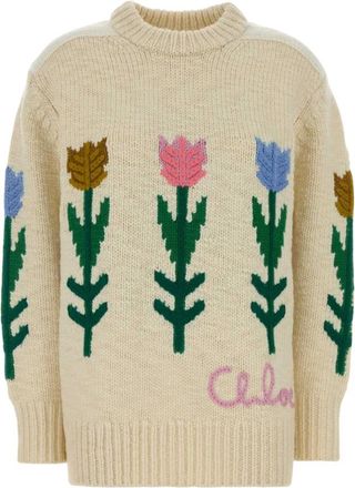 Chlo&eacute; Oversized Pullover - - Knitwear - Damen - Beige - S