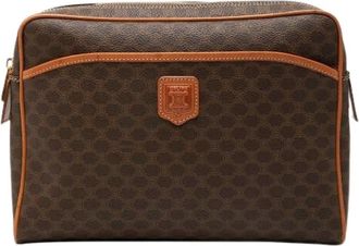 Celine Sac pochette en toile Pre-owned - Femme - Pre-owned - Brun - Taille: ONE Size