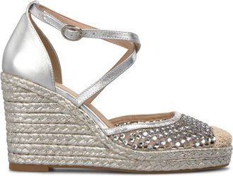 Alma En Pena Alma EN Pena, Femme, Chaussures, Gris, Taille: 38 EU Sandale Valencienne avec Maille M&eacute;tallique