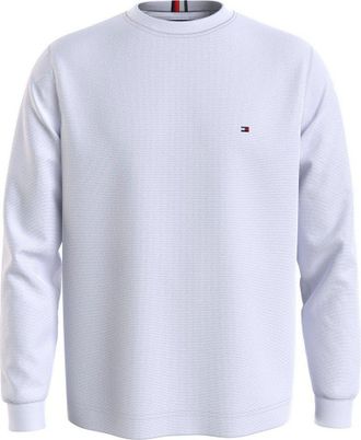 Tommy Hilfiger Rundhalspullover TEXTURED LS TEE mit Rundhalsausschnitt