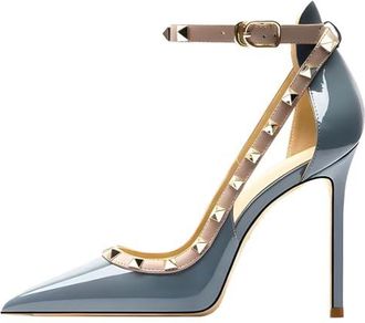 Generic Talons Aiguilles Femme &agrave; Clous Cuir Verni 10cm 12cm Bout Pointu Cheville Escarpins &agrave; Talons Hauts &Eacute;l&eacute;gantes Chaussures de Soir&eacute;e F&ecirc;tes &Eacute;v&eacute;nements Form