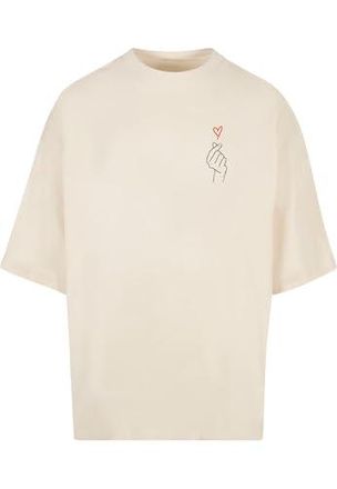 Merchcode Mp0007485-k Heart Huge Tee T-Shirt, Sable Blanc, M Hommes