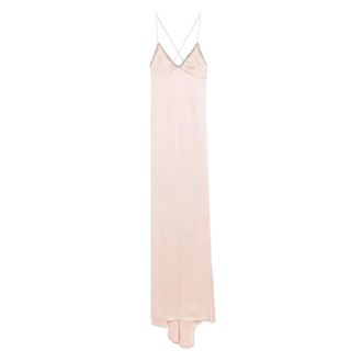 Amen Femme, Robes, Rose, Taille: 34 FR Robe Maxi Col V