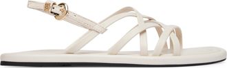 Tommy Hilfiger Sandalen Tommy Hilfiger Flat Strappy FW0FW09220 Creme