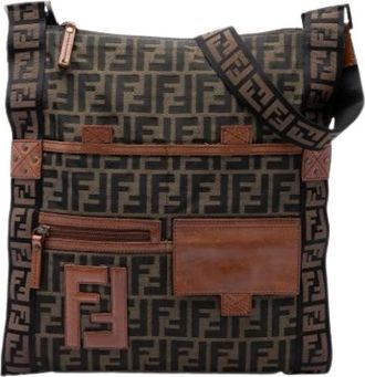 Fendi Pre-owned Sac bandouli&egrave;re en toile - Femme - Pre-owned - Brun - Taille: ONE Size