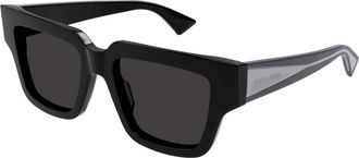 Bottega Veneta unisex, Accessoires, Noir, Taille: 52 MM Square Lunettes de soleil