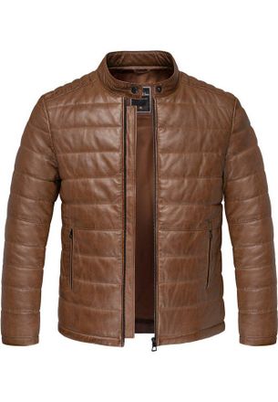 Amaci & Sons Lederjacke ELOY Lederjacke Herren Bomber Puffer Lederjacke