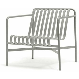 HAY [GEBRAUCHT] B-Ware Hay Stuhl Palissade Lounge Chair Gartenstuhl Balkonstuhl Terrasse Hellgrau Stahl