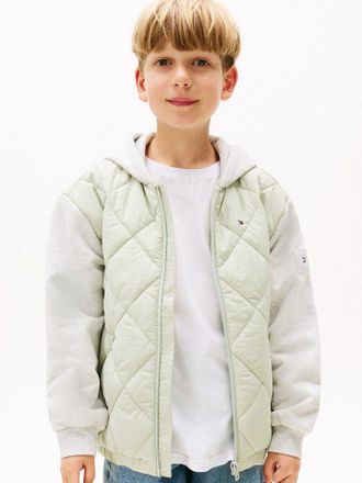 Tommy Hilfiger Steppjacke MIX MEDIA QUILTED JACKET f&uuml;r Kinder bis 16 Jahre, Material-Mix